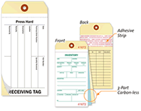 One-Part Inventory Tags - Inventory Count Tags