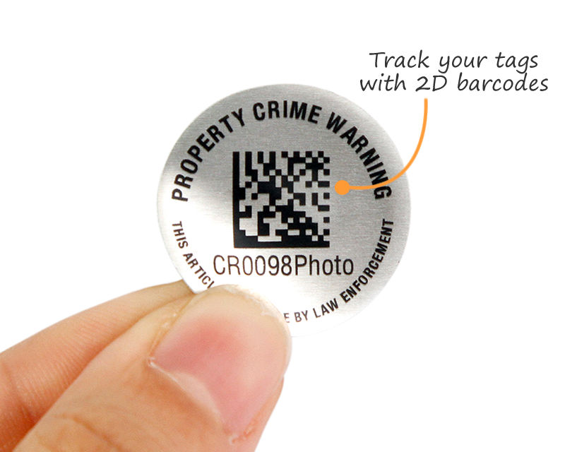 Circular Barcode Labels, Barcoded Labels
