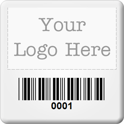 2" and 3" Metal Anodized Square Labels | Add Text, Barcode & More