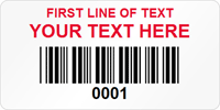 0.75 in. x 1.5 in. Custom Rectangular Economy Barcode Labels